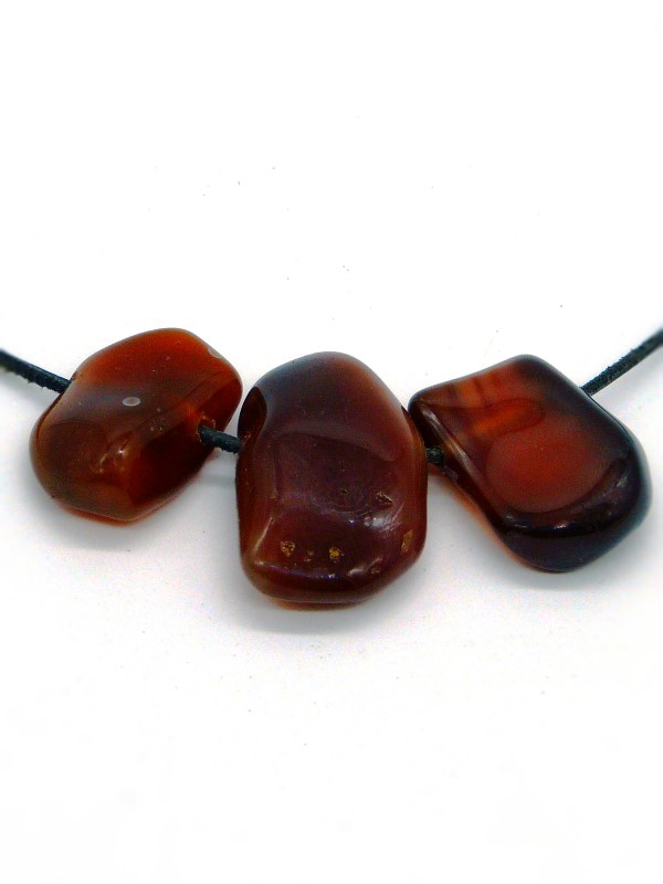 OneWorldMinerals - Sarder, Botswana, LG, gebohrt, 3 Stück